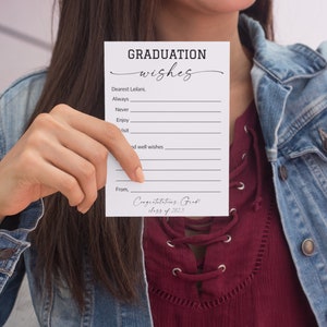 Graduation Best Wishes Cards, Advice Cards for Graduation Party, Class ...