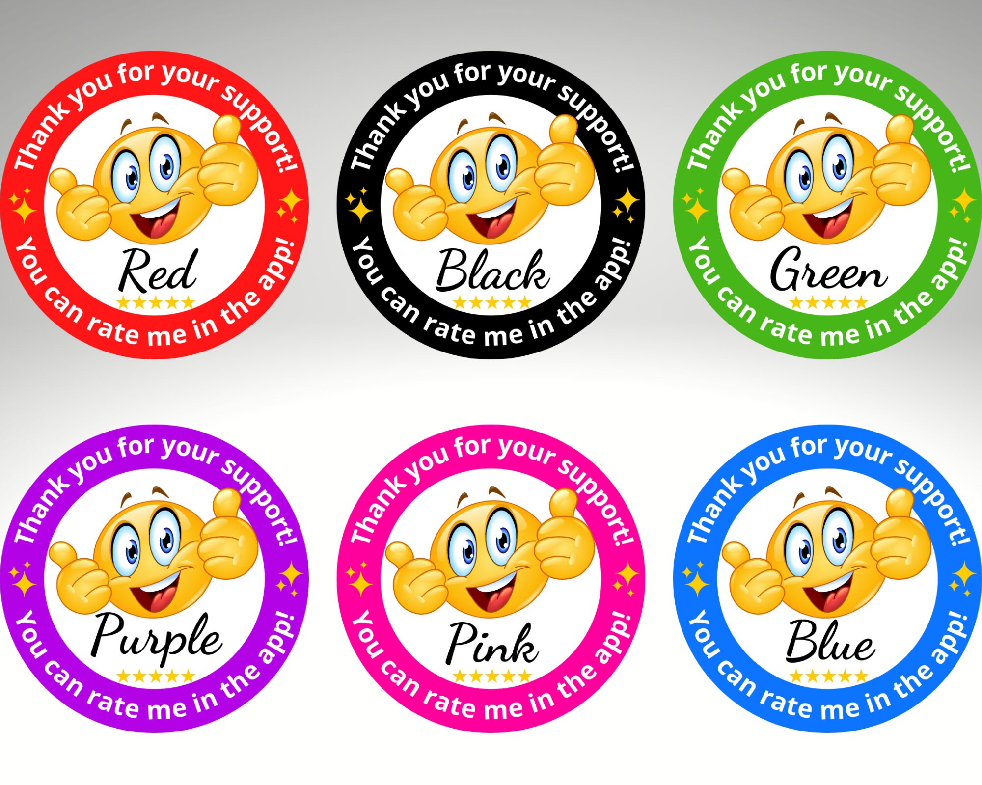 Delivery Driver Thank You Rating Stickers personalized - Etsy