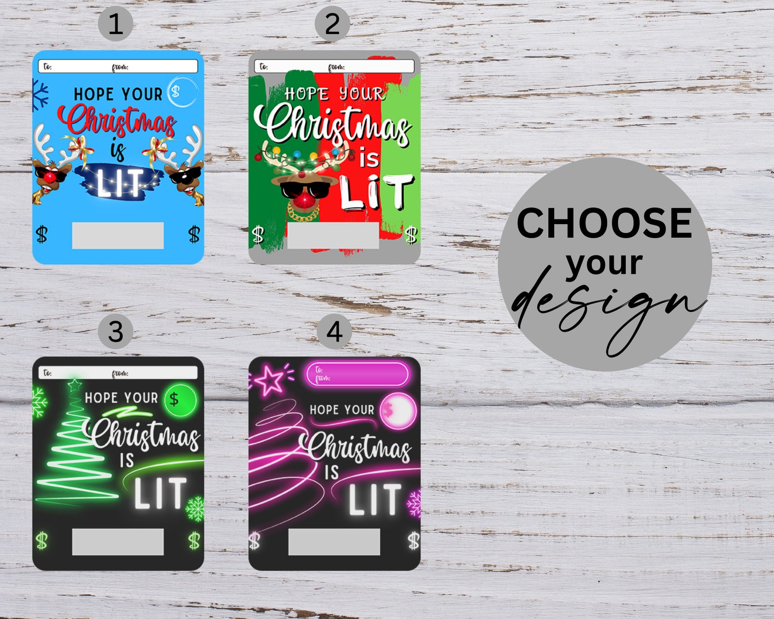Christmas Money Card, Christmas Money Holder Card, Stocking Stuffer ...