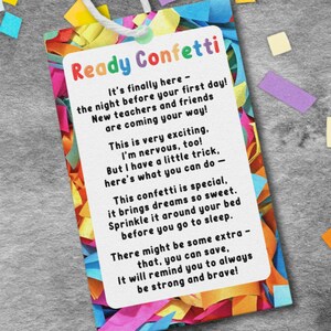 Ready Confetti Tags Printable, Back to School Gift for Student From ...