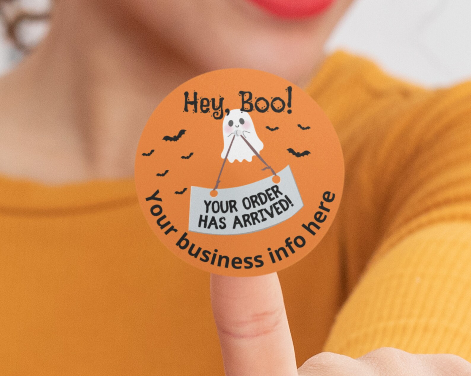 Hey Boo, Halloween Thank You Stickers, Small Business Packaging ...