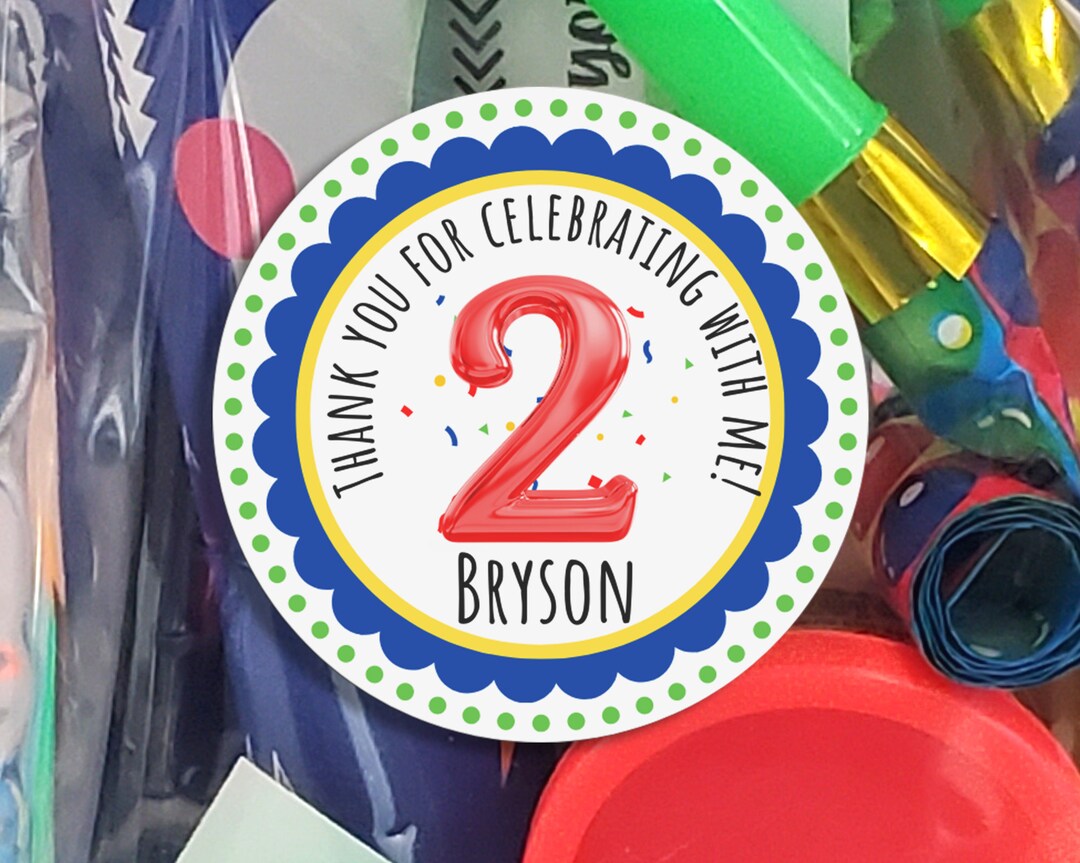 Personalized Birthday Stickers Labels for Party Favor Goodie - Etsy