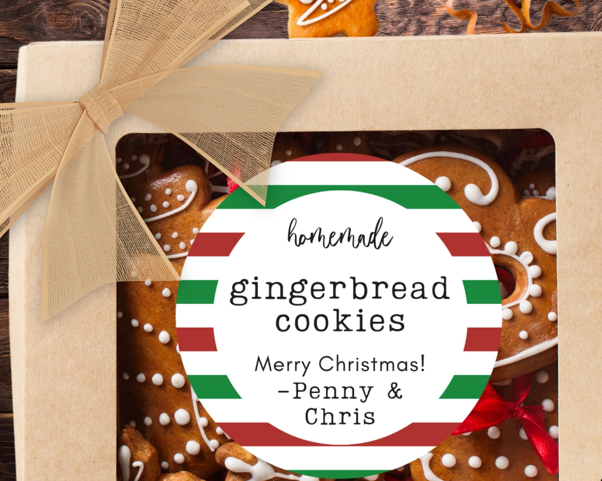 Christmas Baked Goods Labels, Holiday Cookie Tags, Canning Jar Labels ...