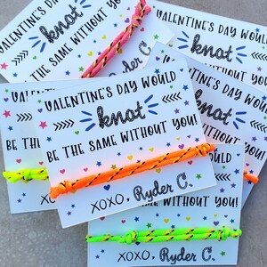 Friendship Bracelet Printable Valentines Day Cards, Classroom Party ...