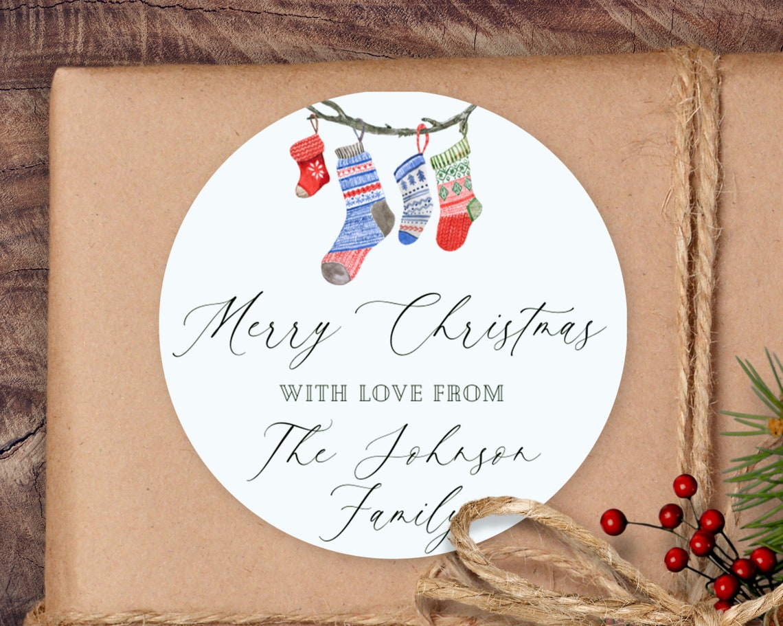 Christmas Gift Labels, Personalized Christmas Stickers, Christmas Gift ...