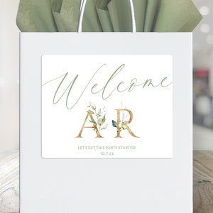 Welcome Bag Stickers With Wedding Logo, Hotel Bag Stickers Bulk ...