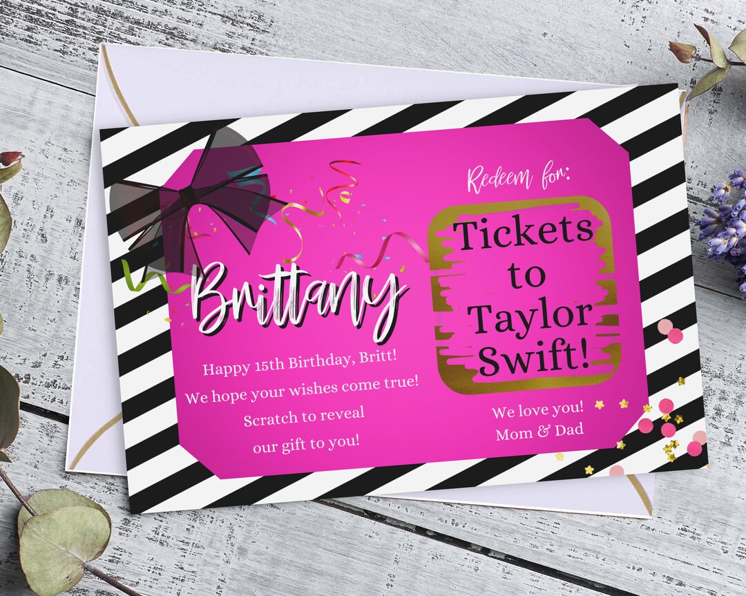 Birthday Scratch off Card, Surprise Trip Reveal, Custom Coupon Voucher ...