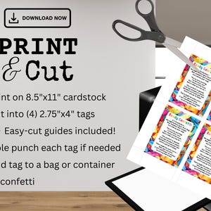 Ready Confetti Tags Printable, Back to School Gift for Student From ...