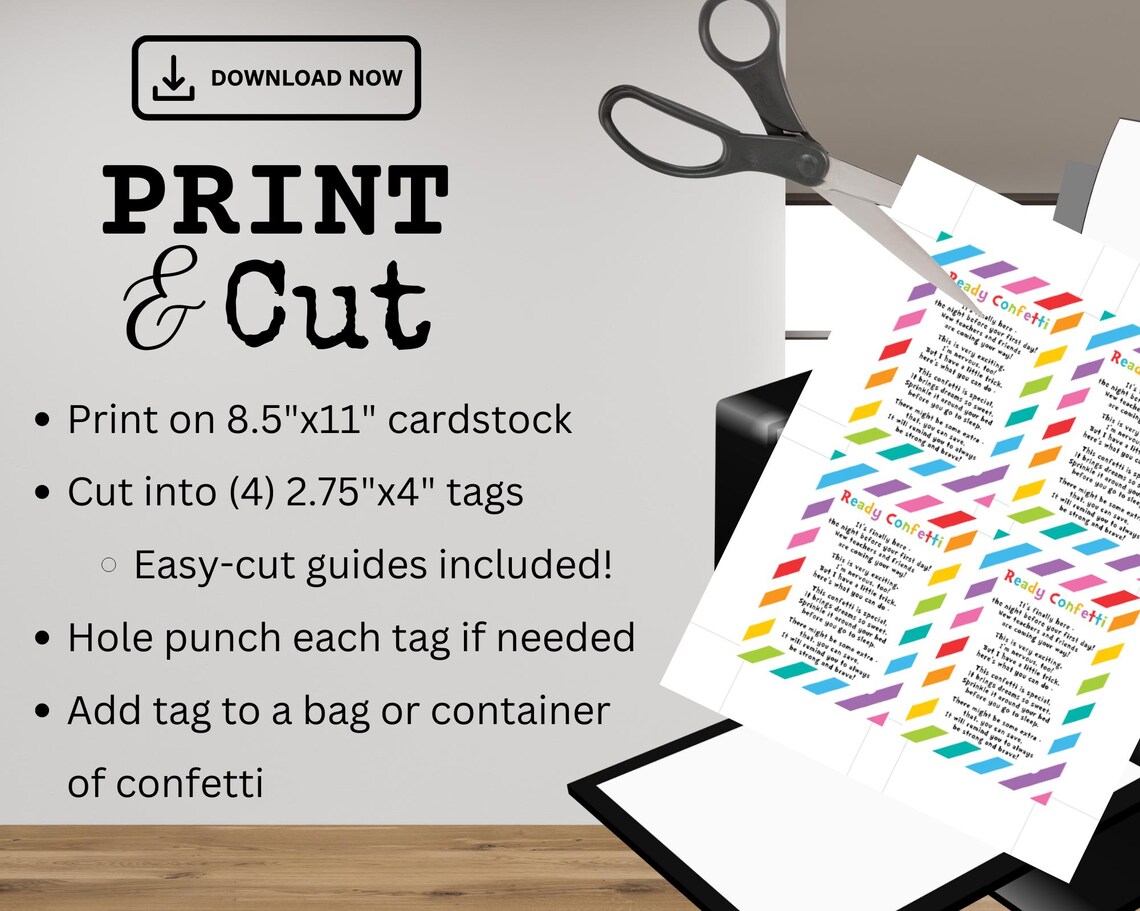 Ready Confetti Printable, Back to School, Night Before First Day ...
