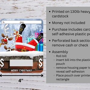 Santa Money Holder Card, Stocking Stuffer, Christmas Money Card ...