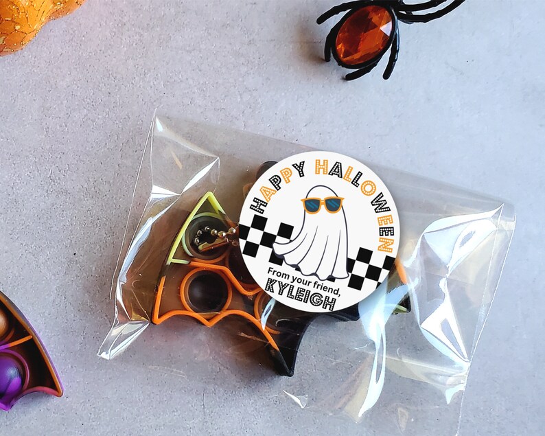 Halloween Stickers for Treat Bags, Favor Labels for Classroom Party ...
