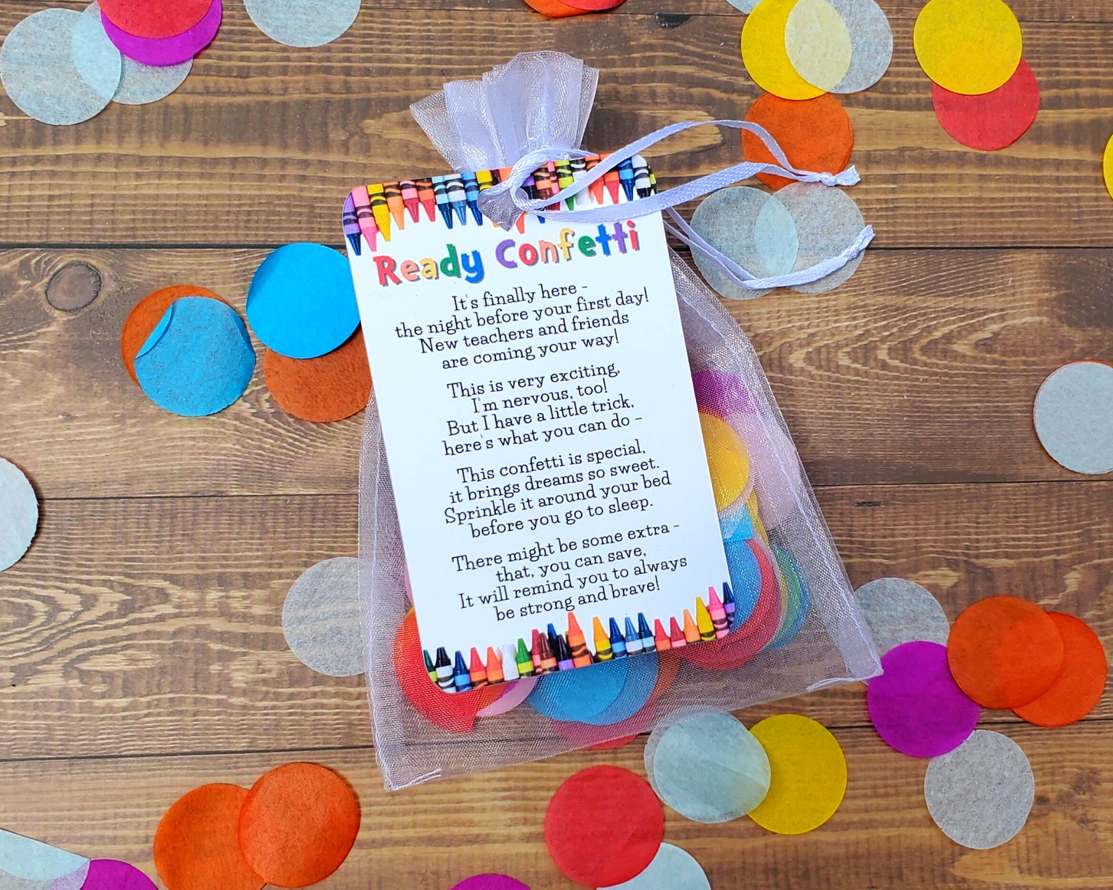 Ready Confetti Poem for Back to School, First Day of School Gift for ...