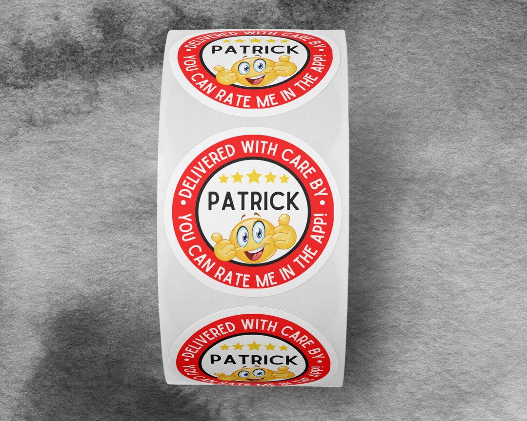 Delivery Driver Stickers, Doordash Thank You Rating Stickers Roll, Food ...