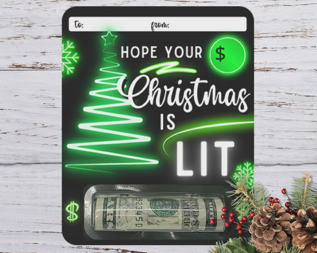 Christmas Money Card, Christmas Money Holder Card, Stocking Stuffer ...