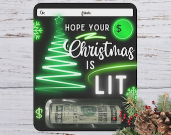 Santa Money Holder Card, Stocking Stuffer, Christmas Money Card ...