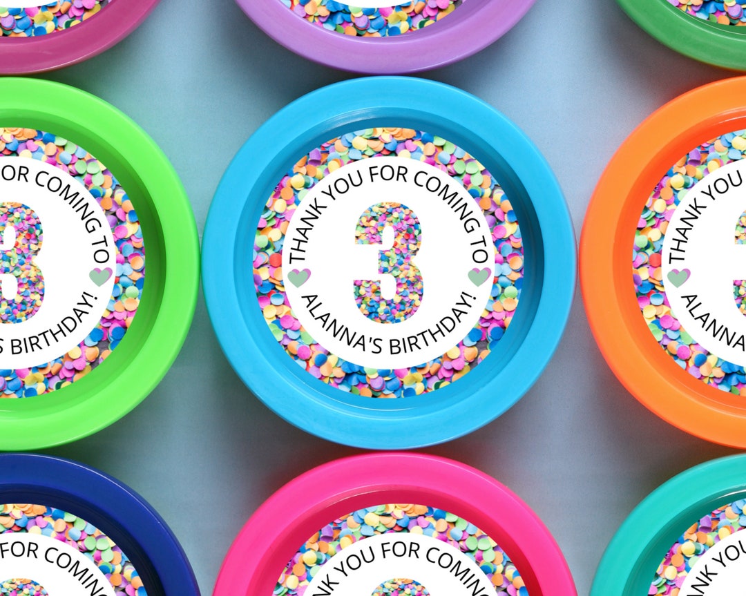 Birthday Party Stickers Personalized for Girls, Boys Stickers for Doh ...