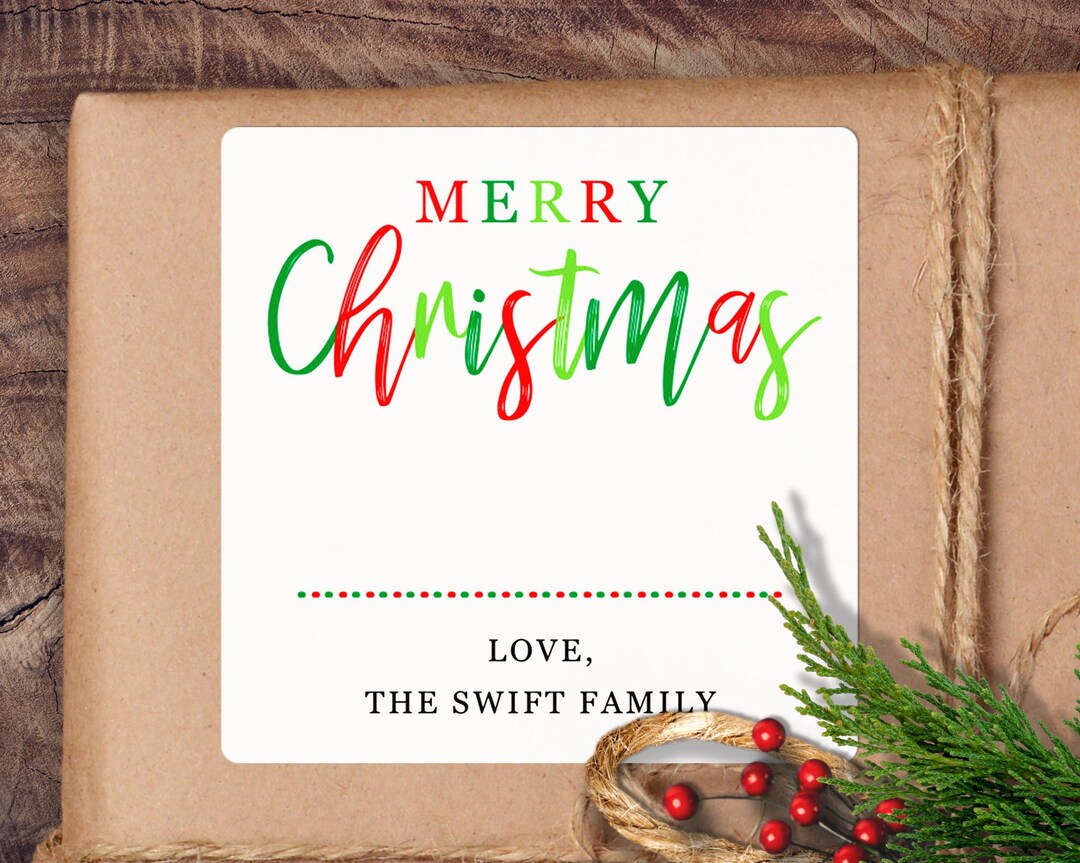 Christmas Gift Labels, Personalized Stickers for Gifts, Christmas to ...