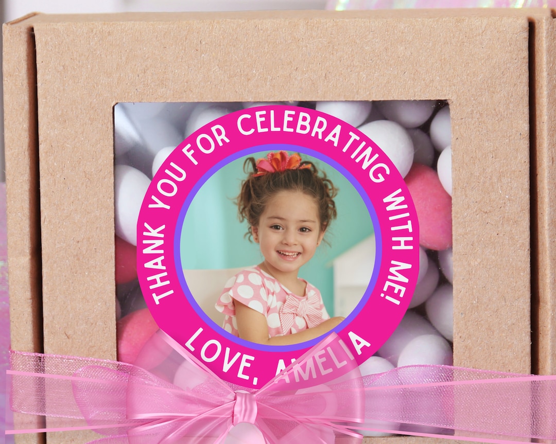 Custom Birthday Stickers, Personalized Labels for Birthday Goodie Bags ...