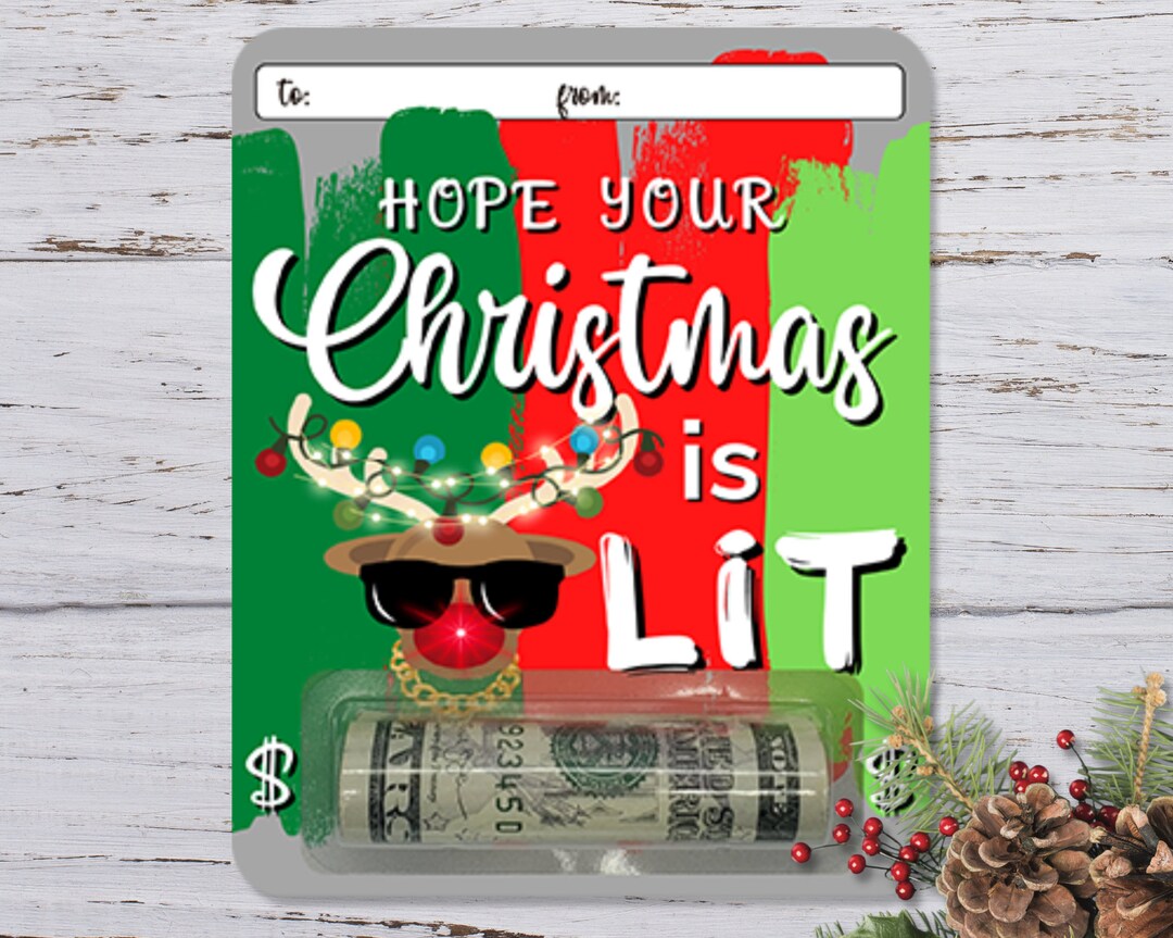 Christmas Money Holder Card, Christmas Money Card, Stocking Stuffer ...