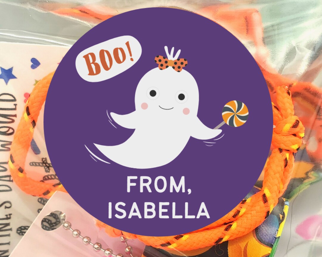 Personalized Halloween Stickers for Favors, Labels for Party Favors ...