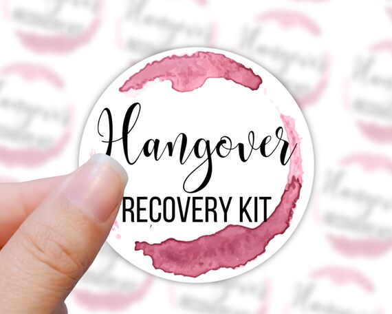 Hangover Recovery Kit Stickers for Wedding Favor Gift Bags - Etsy