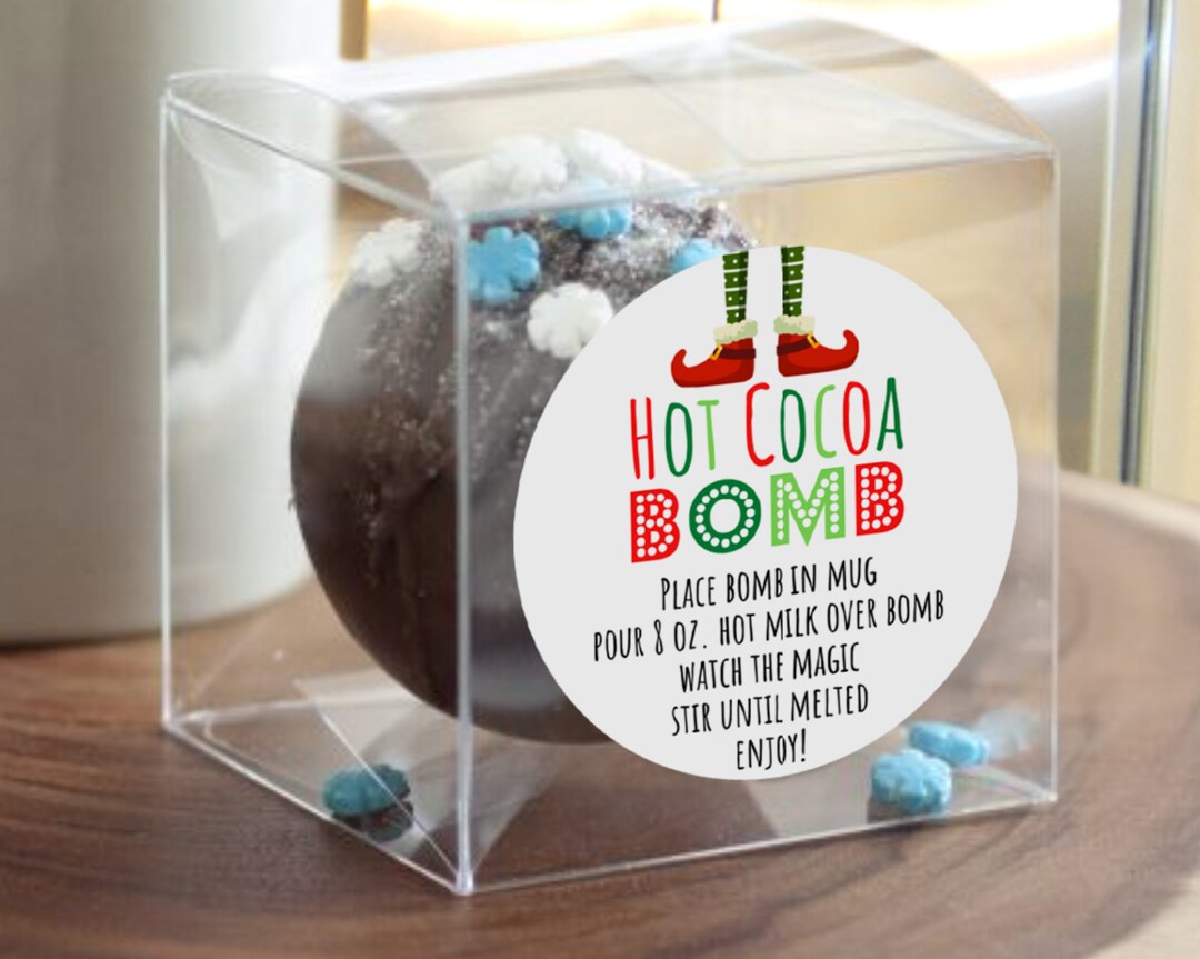 Elf Hot Cocoa Bomb Stickers, Hot Chocolate Bomb Labels Christmas, Bomb ...