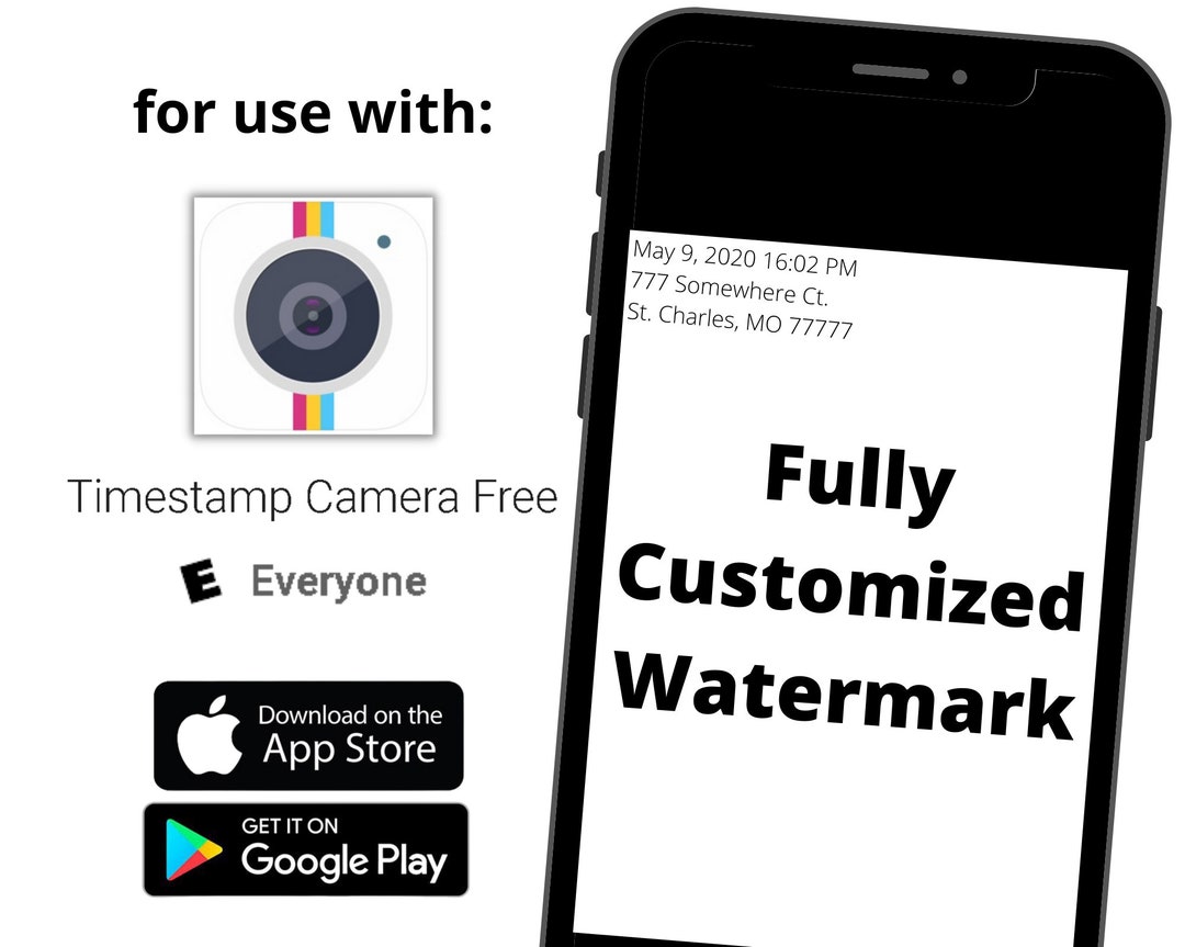 Custom Watermark for Timestamp App - Etsy