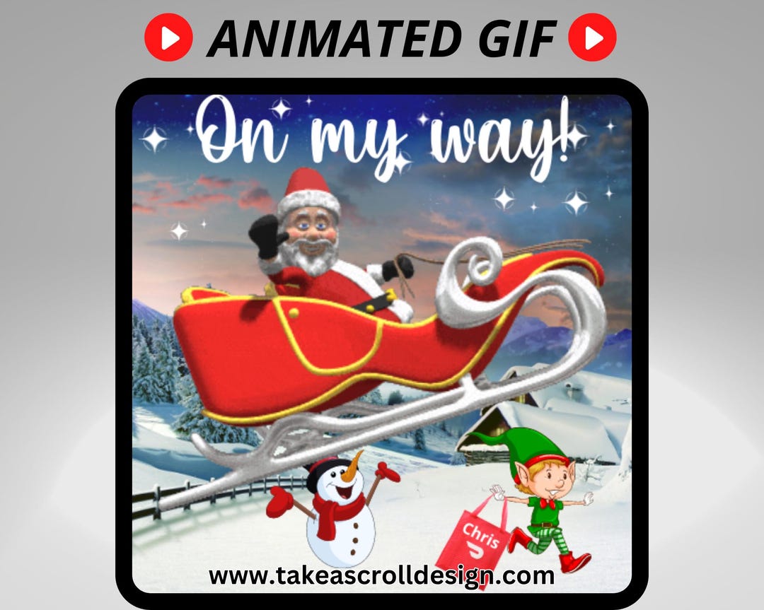 Christmas Doordash on My Way Text, Holiday Animated GIF, Dasher ...