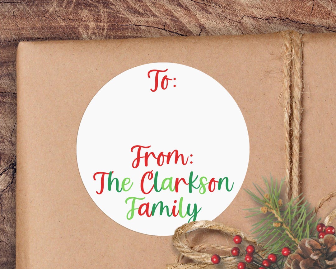 Christmas Gift Labels, Personalized Stickers for Gifts, Christmas to ...