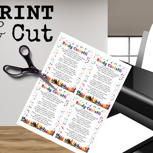Ready Confetti Printable, Back to School, Night Before First Day ...