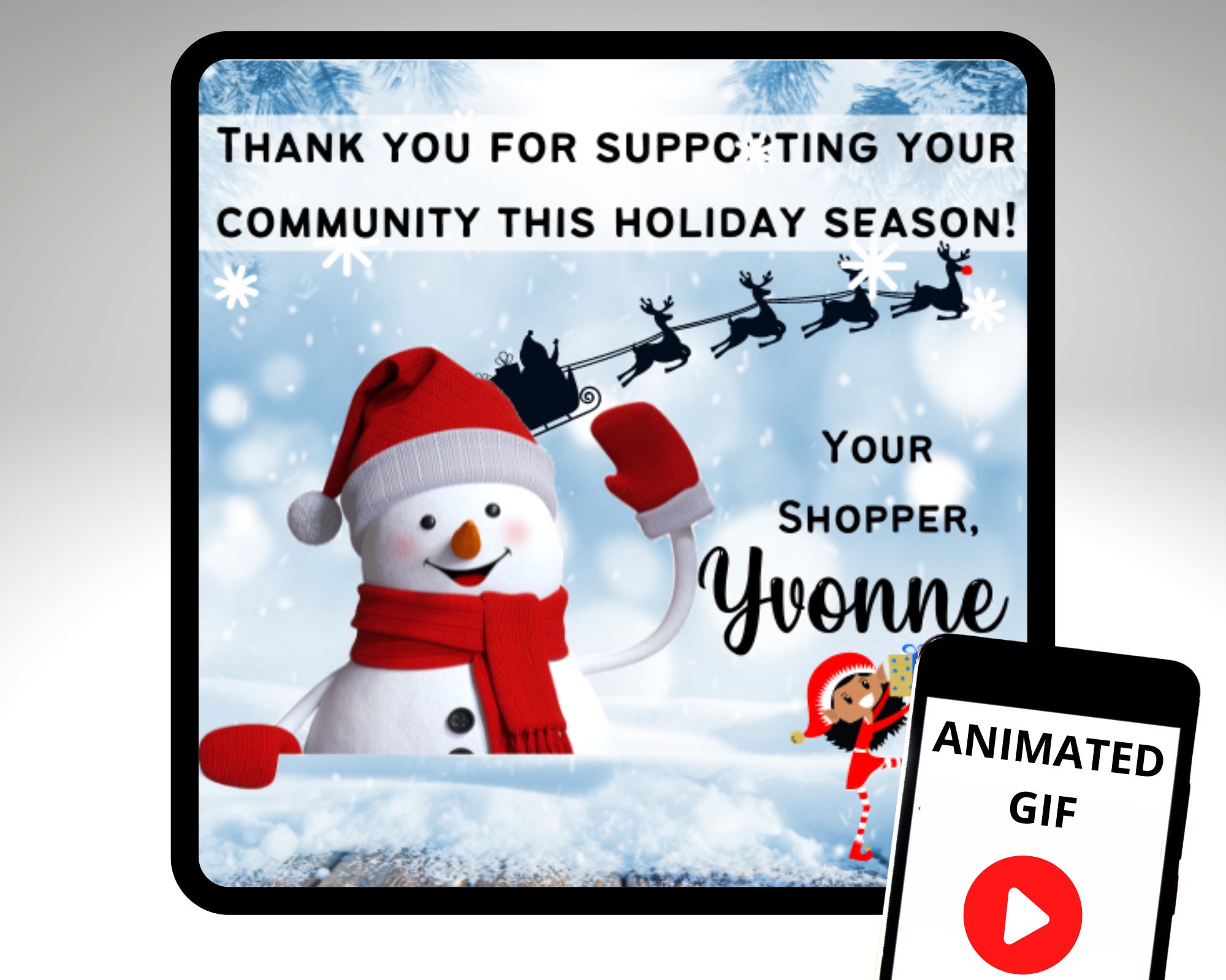 Animated Christmas Thank You