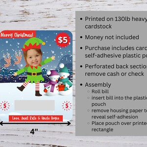 Photo Money Holder Card, Stocking Stuffer, Christmas Money Card ...