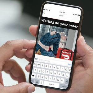 Personalized Dasher Animated Waiting on Your Order Text, Custom ...