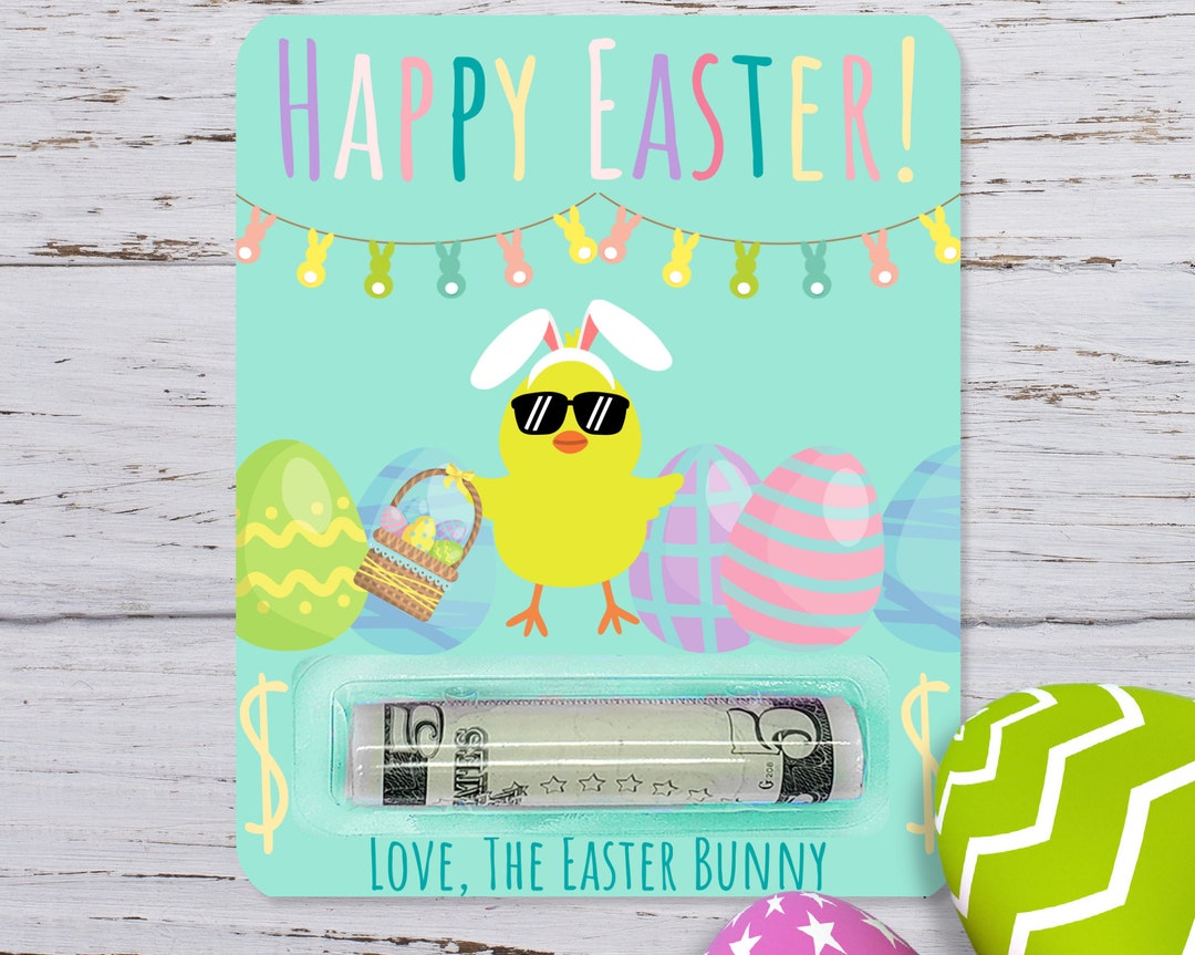Easter Money Card, Easter Basket Stuffer, Happy Easter Money Holder ...