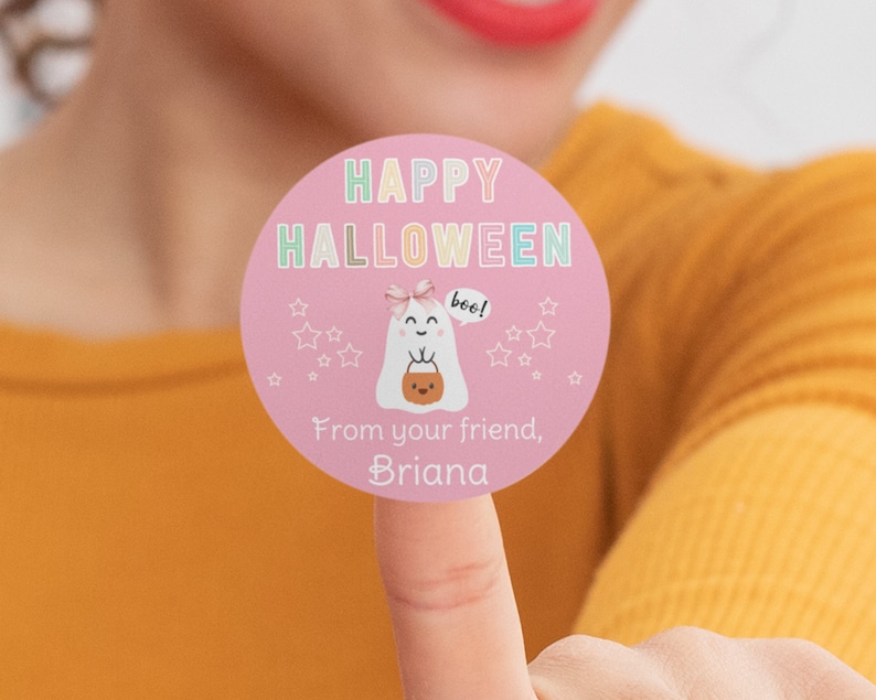 Halloween Stickers for Treat Bags, Favor Labels for Classroom Party ...