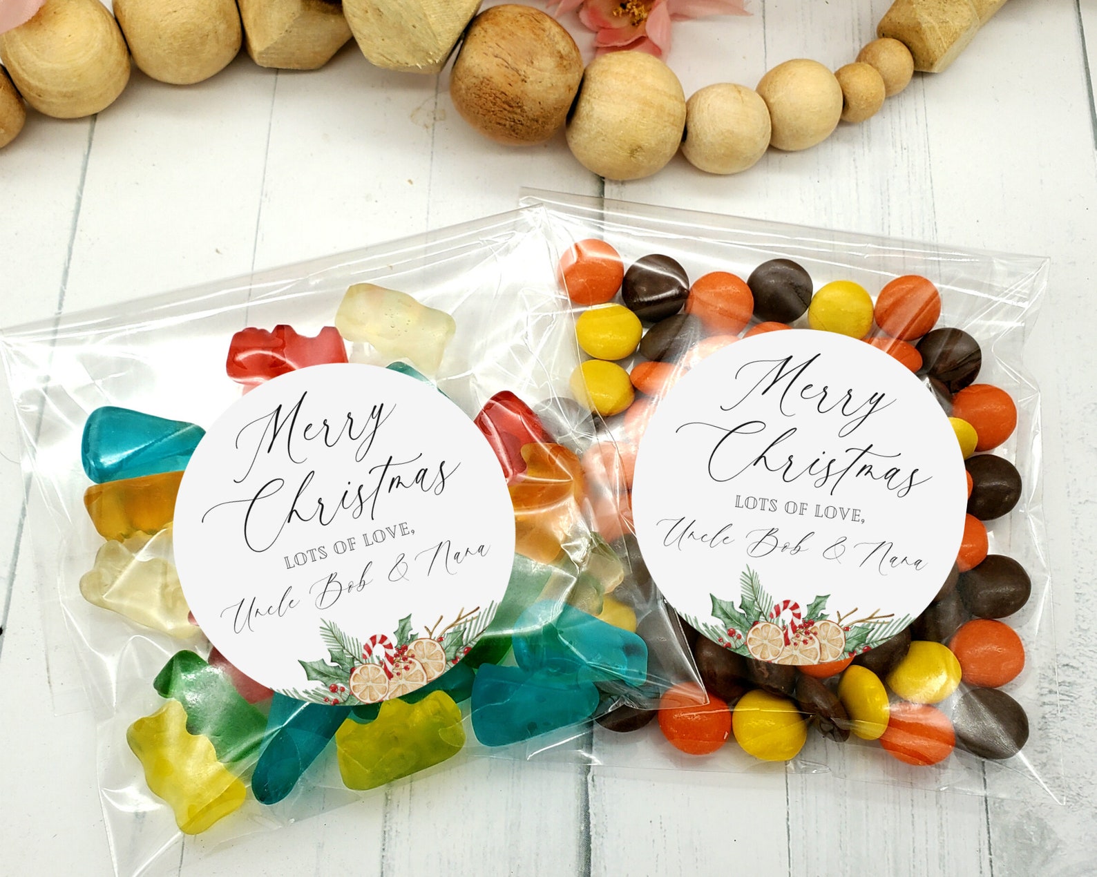 Christmas Gift Labels, Personalized Stickers for Gifts, Christmas Favor ...