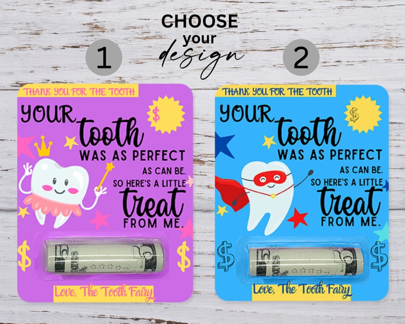 Tooth Fairy Money Holder Card, Tooth Fairy Gift for Boy, Tooth Fairy ...