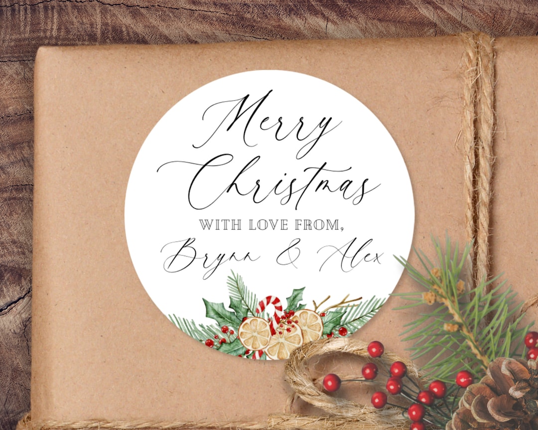 Christmas Gift Labels, Personalized Stickers for Gifts, Christmas Favor ...