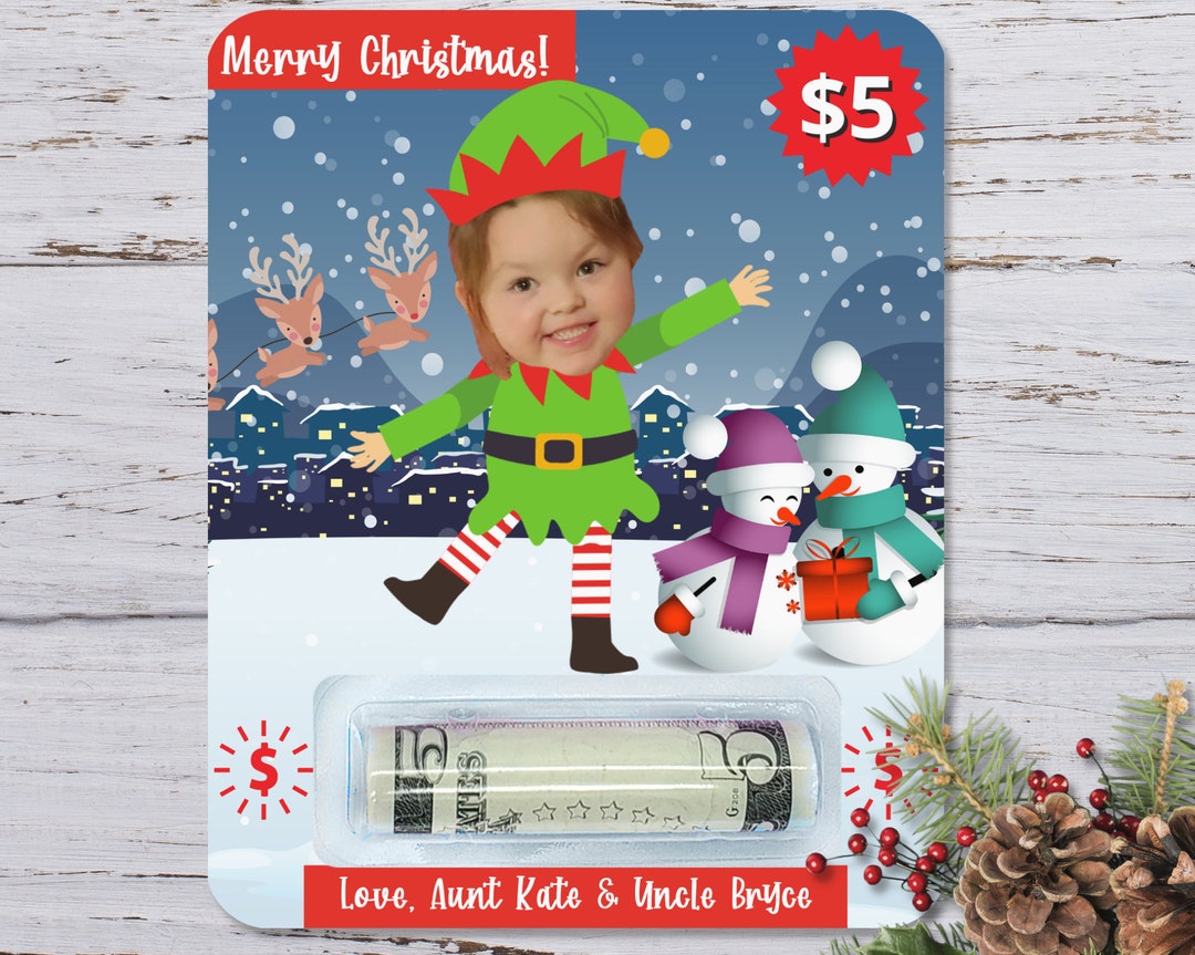Photo Money Holder Card, Stocking Stuffer, Christmas Money Card ...