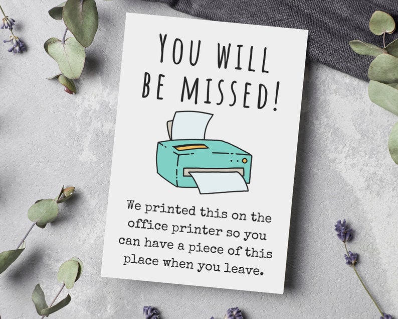 Printable Card for Retirement, Co Worker Goodbye Card, Funny Boss ...