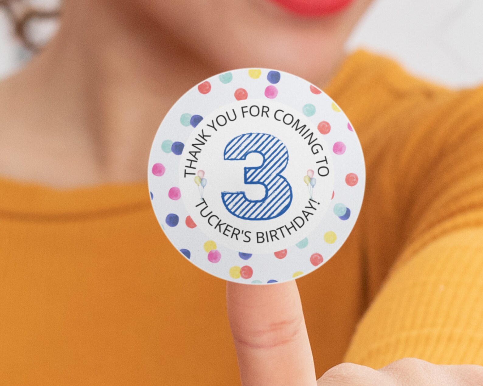 Birthday Favor Stickers for Kids, Personalized Birthday Party Stickers ...