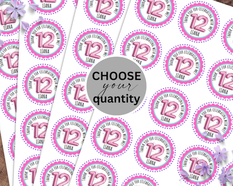 Birthday Stickers for Treat Bags, Personalized Birthday Stickers for ...