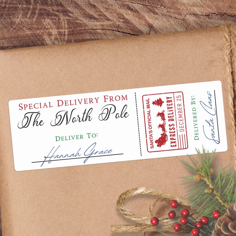 Santa Stickers - Etsy