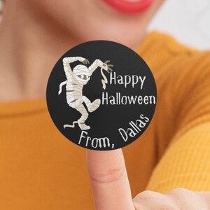 Halloween Stickers for Treat Bags, Favor Labels for Classroom Party ...