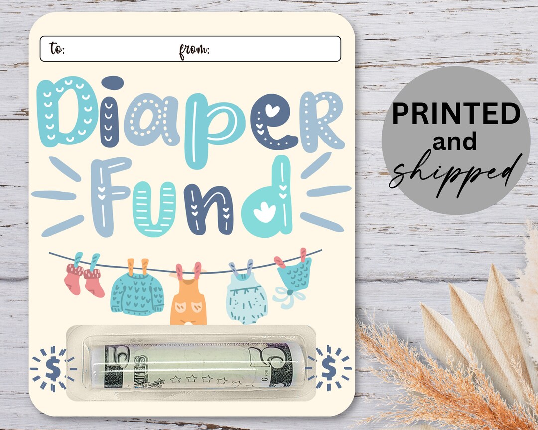 Baby Shower Money Card for Boy, Cash Gift for Baby Shower, Diaper Fund, Gift for New Mom, Diaper ...