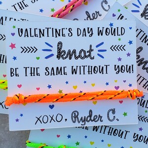 Friendship Bracelet Printable Valentines Day Cards, Classroom Party ...