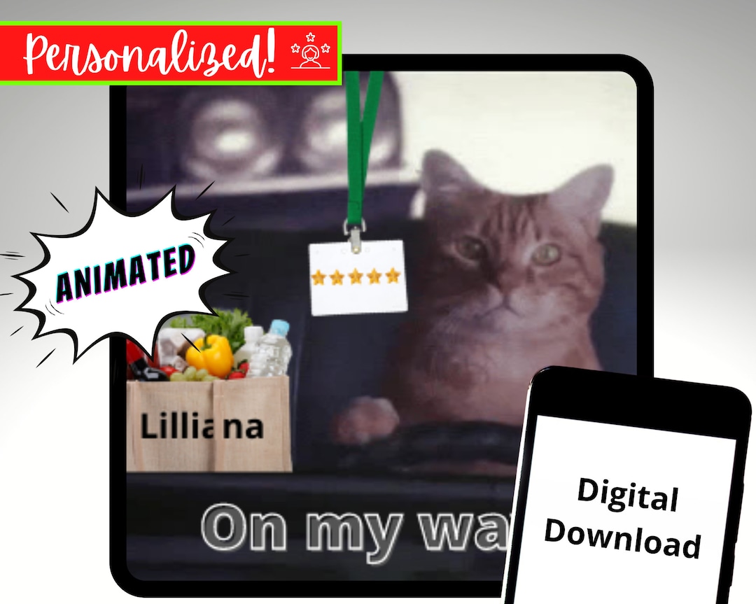 Custom Shopper Animated on My Way Rating Text, Personalized Delivery ...