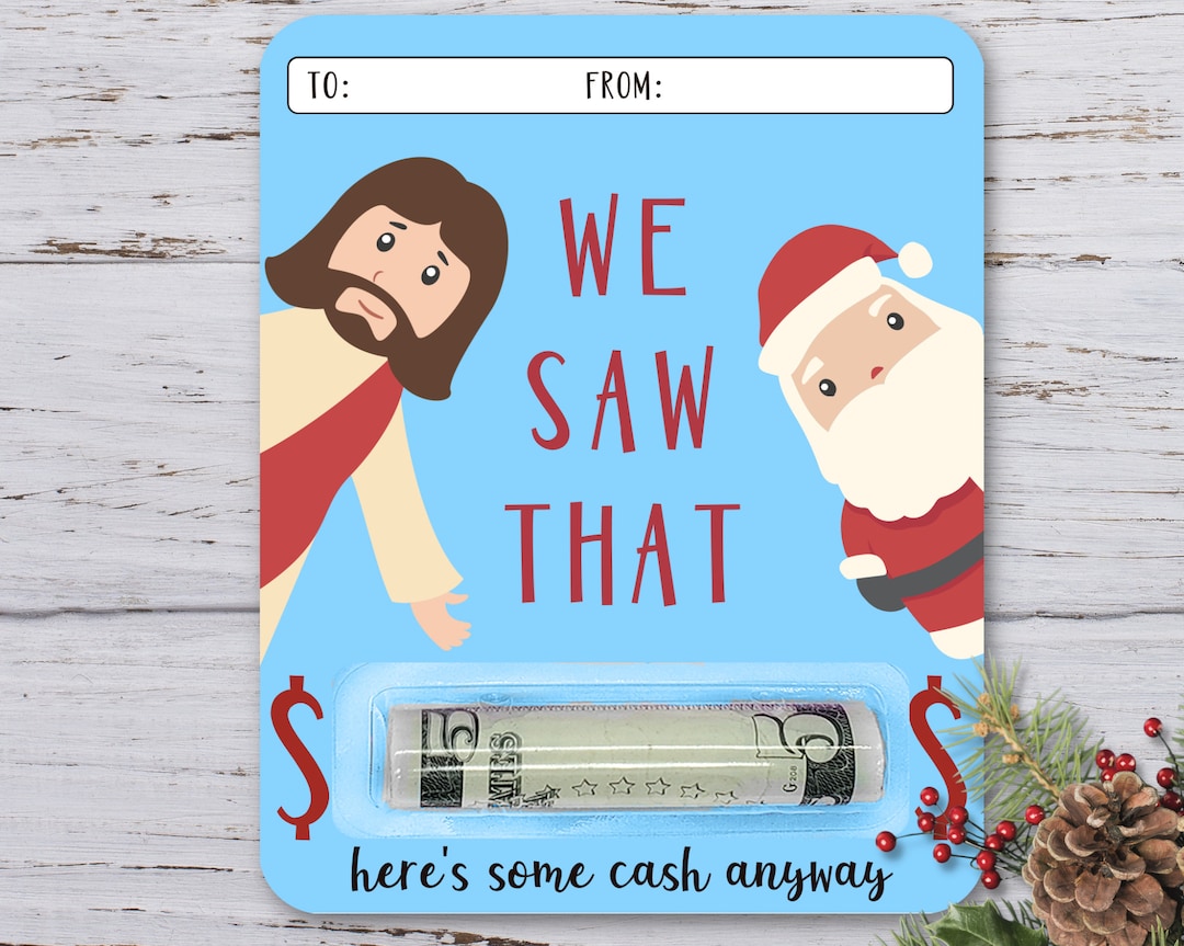 Christmas Money Holder Card, Christmas Money Card, Stocking Stuffer ...