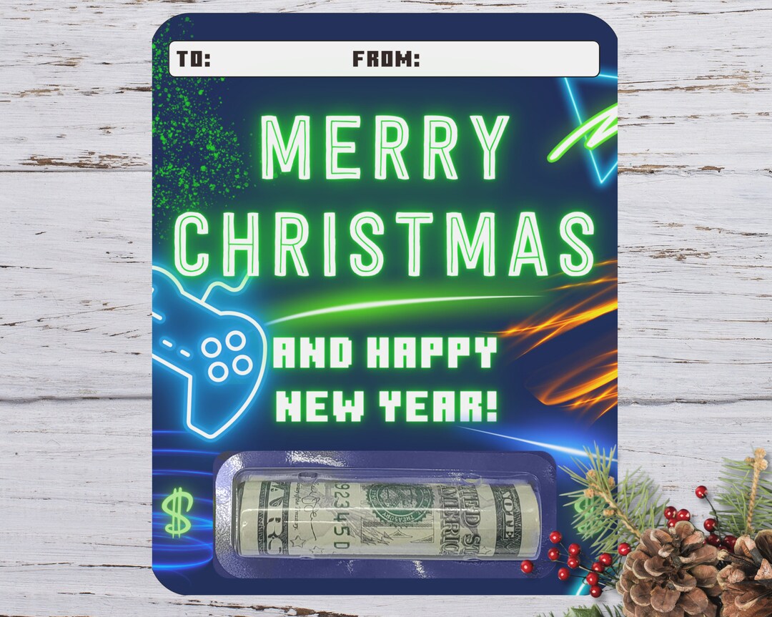 Video Game Christmas Gift Card, Christmas Money Card, Stocking Stuffer ...