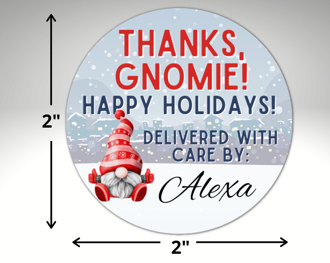 Christmas Delivery Driver Thank You Stickers for Bags, Custom Labels ...